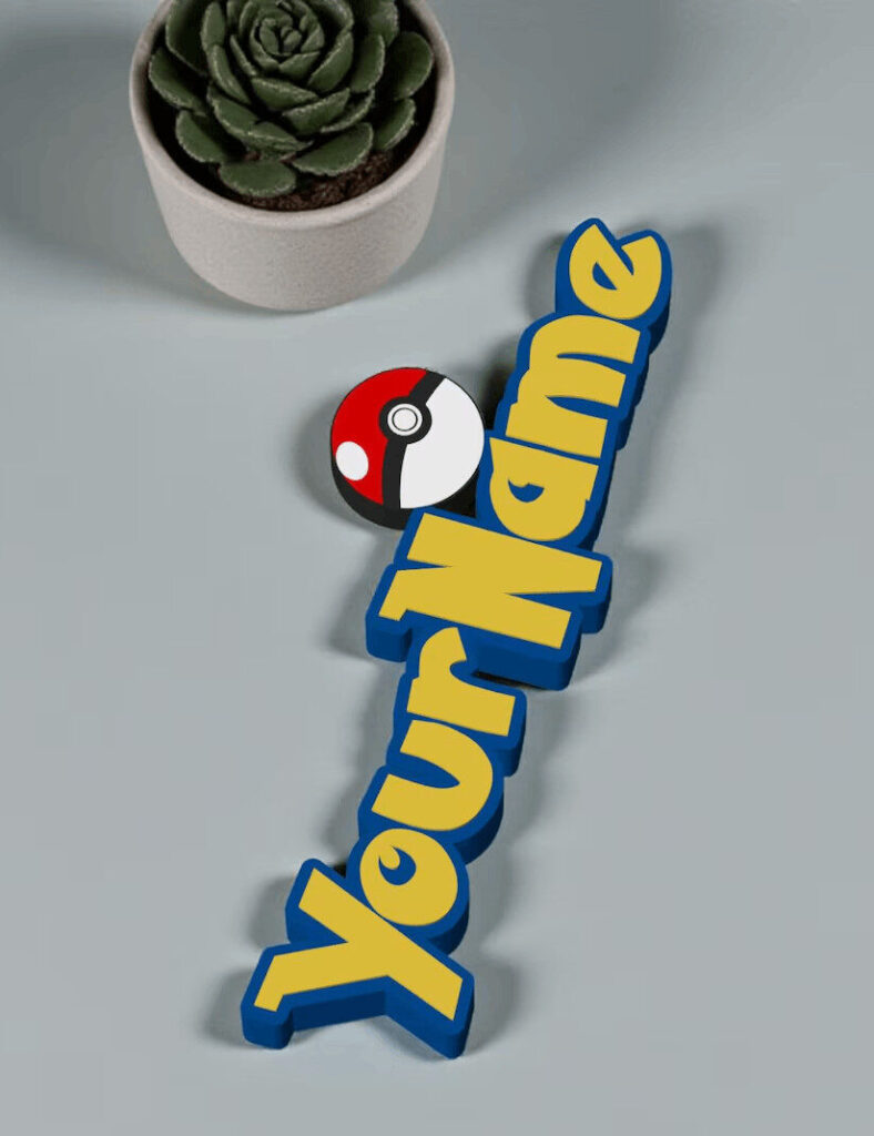 Cartel Pokémon personalizado con nombre - Wifriks