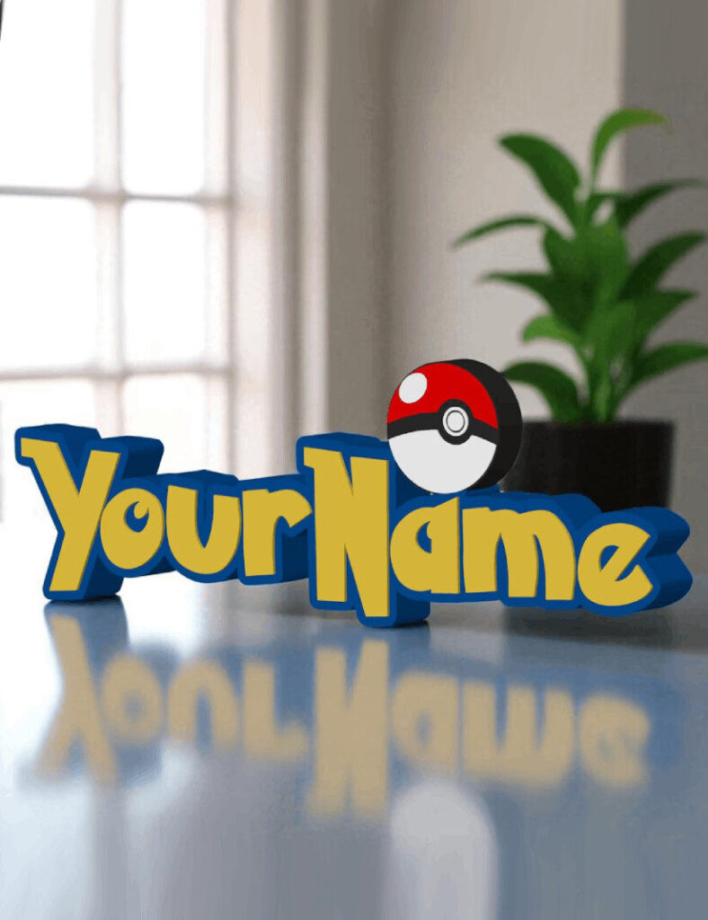 Cartel Pokémon personalizado con nombre - Wifriks